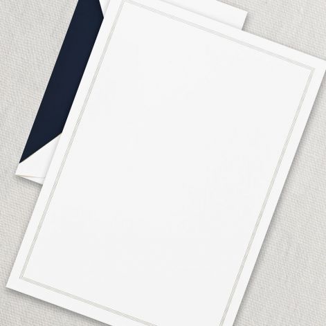 Crane Navy Blue Triple Hairline Half Sheet – M. Hopple & Co.